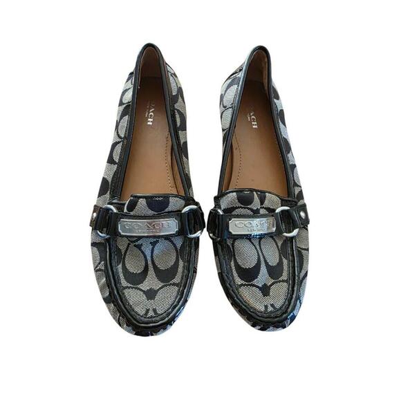 Coach | Shoes | Coach Felisha Signature Slip On Jacquard Loafers Size ...